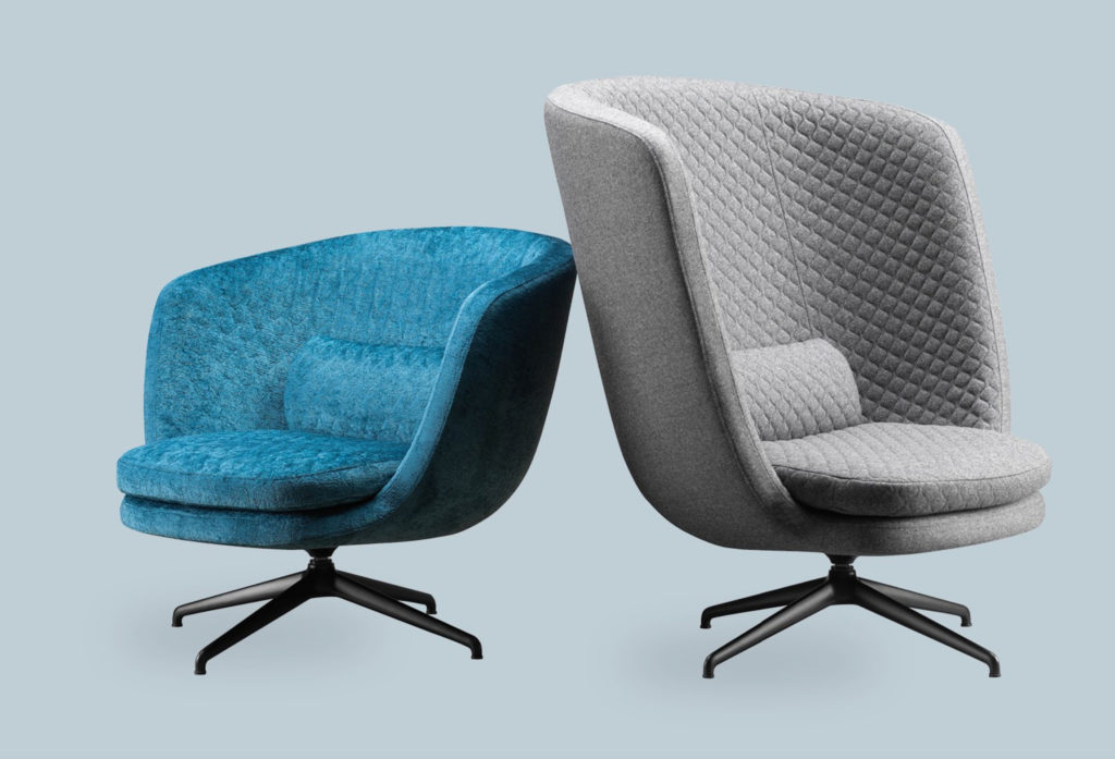 Extreme High Back Contemporary Lounge Chair - Ambience Doré