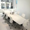 White Modern Large Conference Table - Ambience Doré