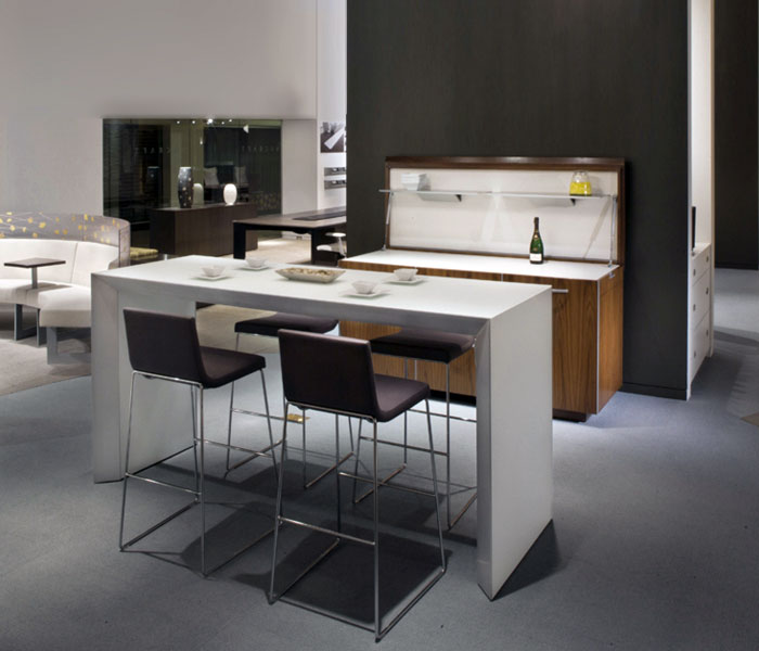 Premium White Contemporary Standing Table - Ambience Doré