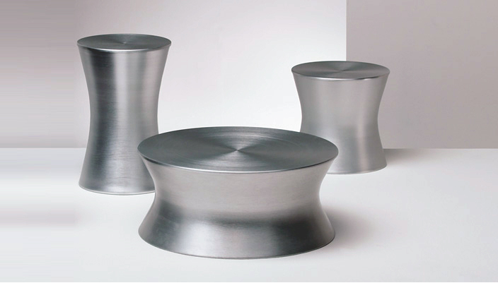 Black Metal Round Table - Ambience Doré