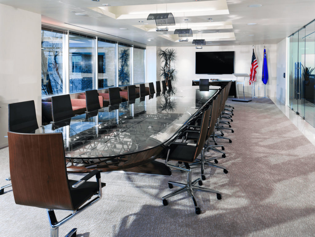 Elegant Wood Backed High Back Conference Chairs - Ambience Doré