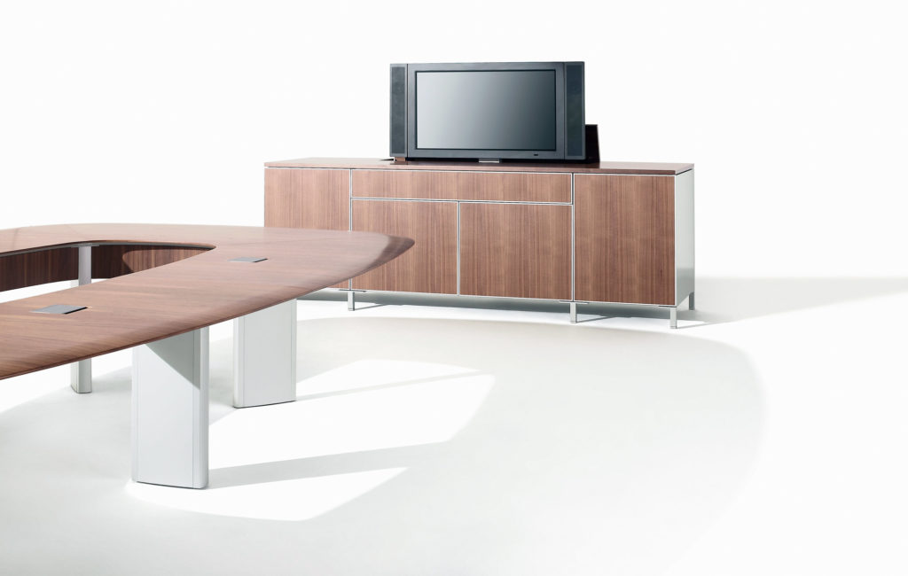 Executive Open Conference Table and Credenza - Ambience Doré