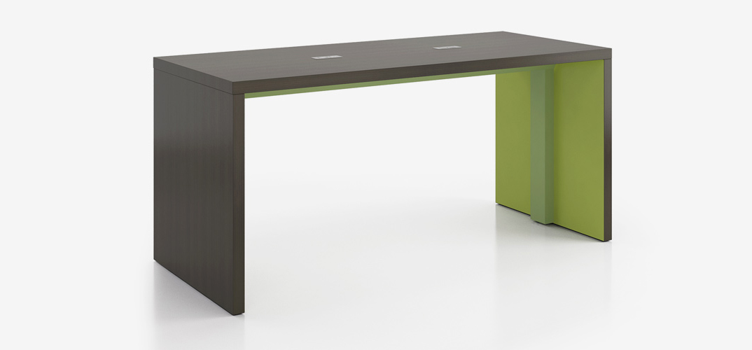 Contemporary White Red Standing Table - Ambience Doré