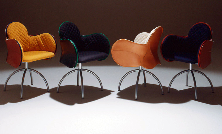 Modern Orbit Desk Chair Tan Leather - Ambience Doré