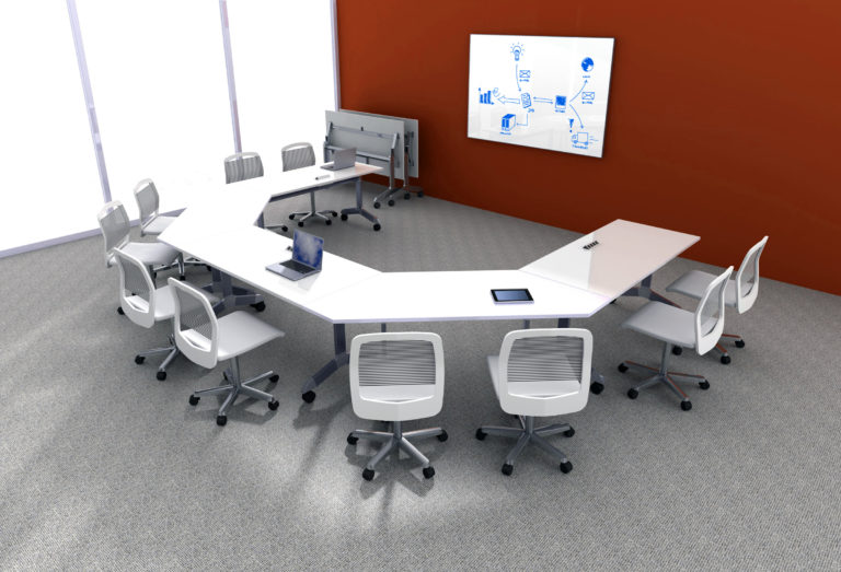 Modern Trapezoid Tables - Ambience Doré