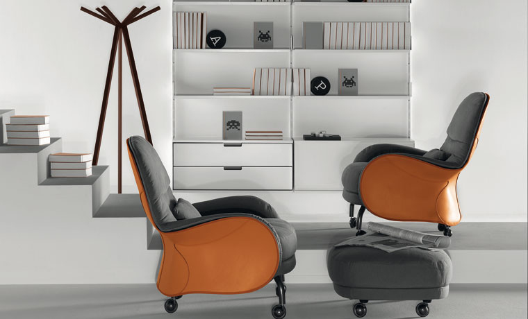 Modern Orbit Desk Chair Tan Leather - Ambience Doré