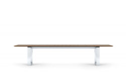 Glass Spartan Table - Ambience Doré