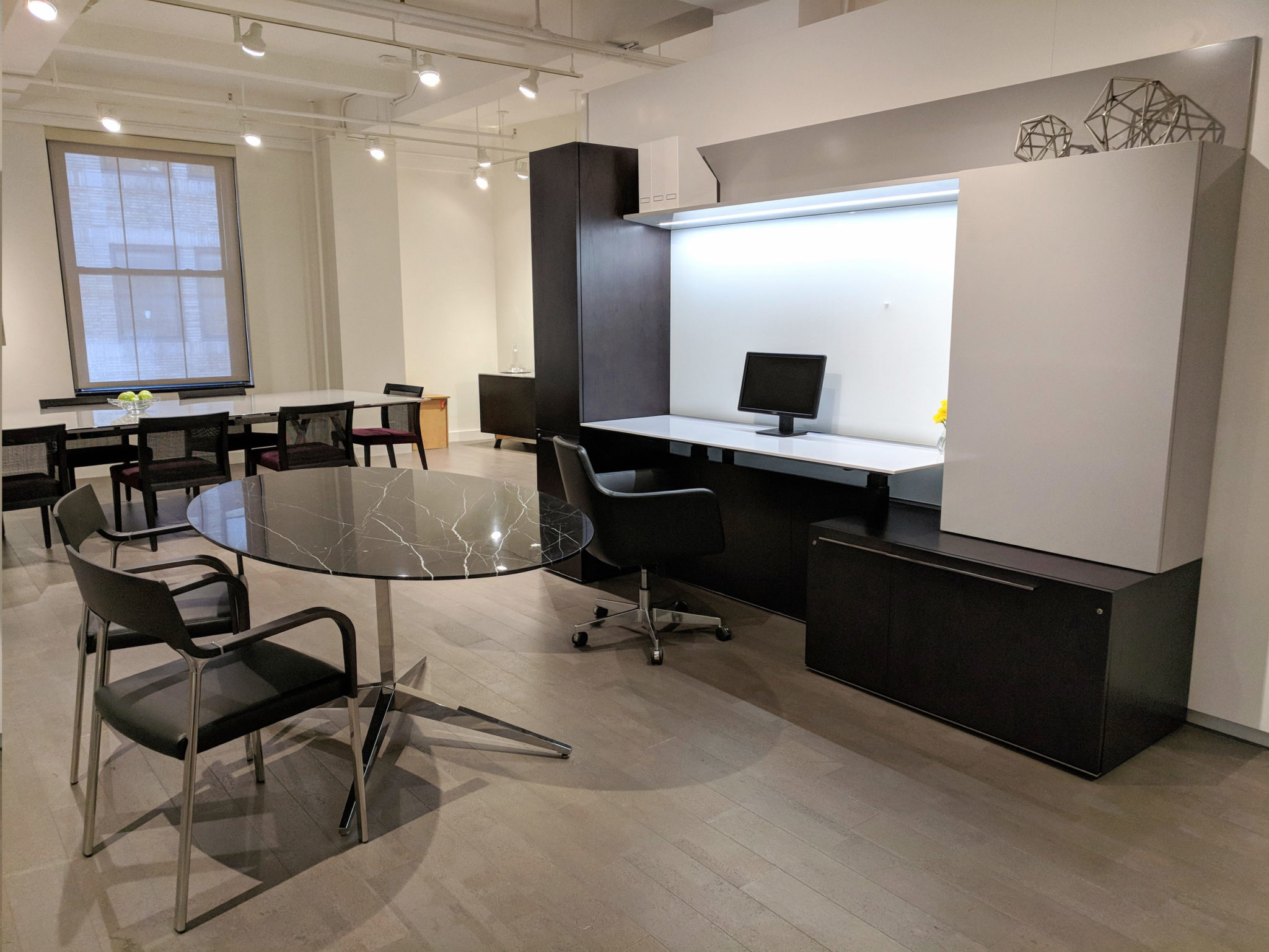 Oval Marble Executive Table Desk - Ambience Doré