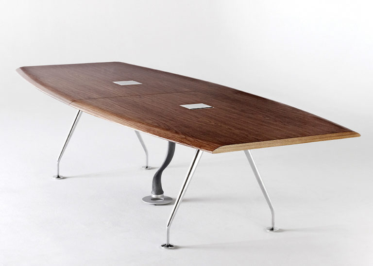 Black Modern Metal Conference Table - Ambience Doré