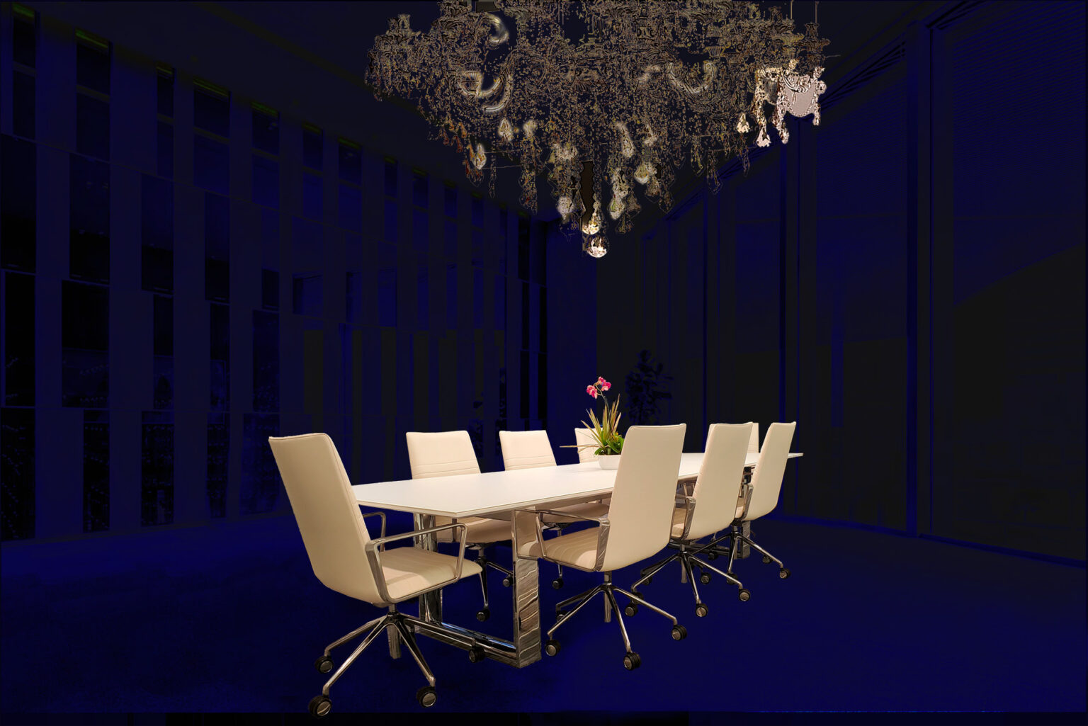 Glass Spartan Table - Ambience Doré