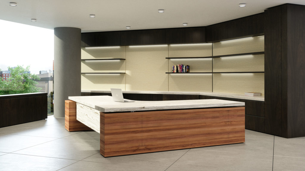 Stone Mountain Executive Desk - Ambience Doré