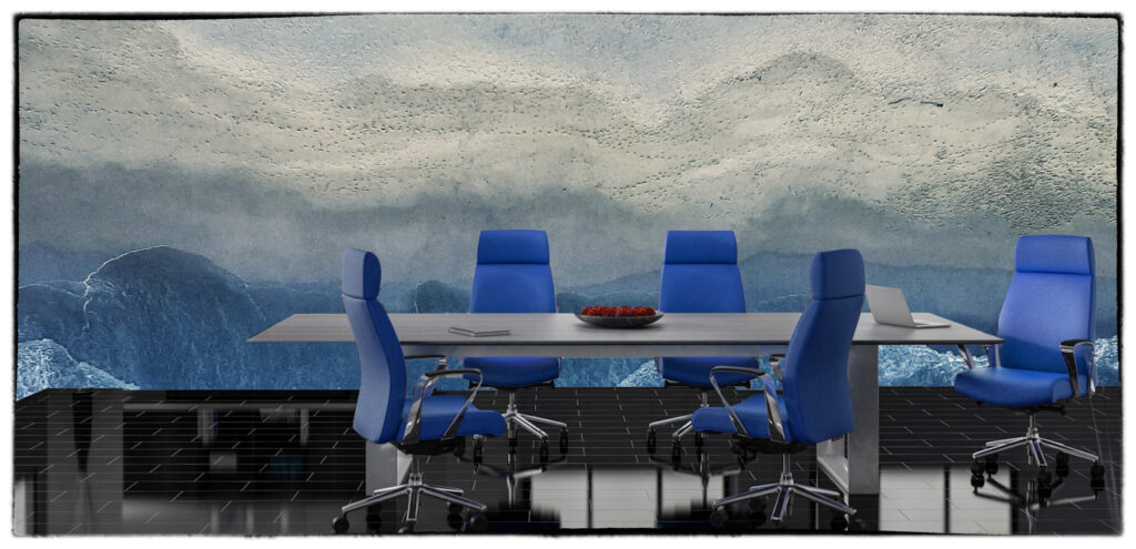 Blue Modern Conference Chairs - Ambience Doré